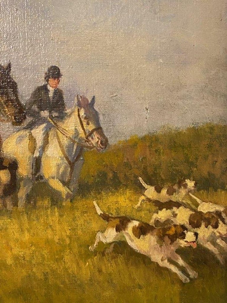 20th Century Oil on Canvas English Hunt Painting by John Sanderson ...