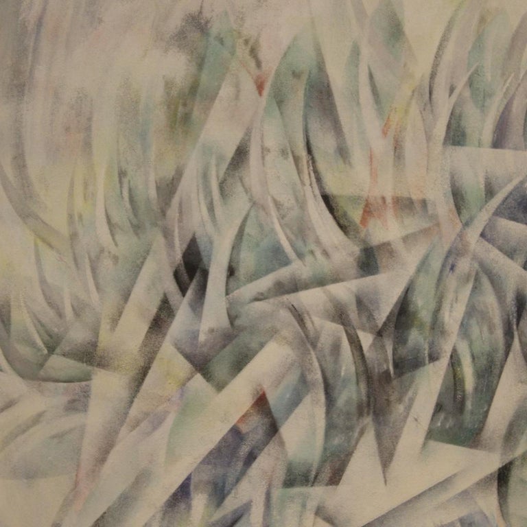 20th Century Oil on Canvas Italian Abstract Signed Painting, 1991 For ...