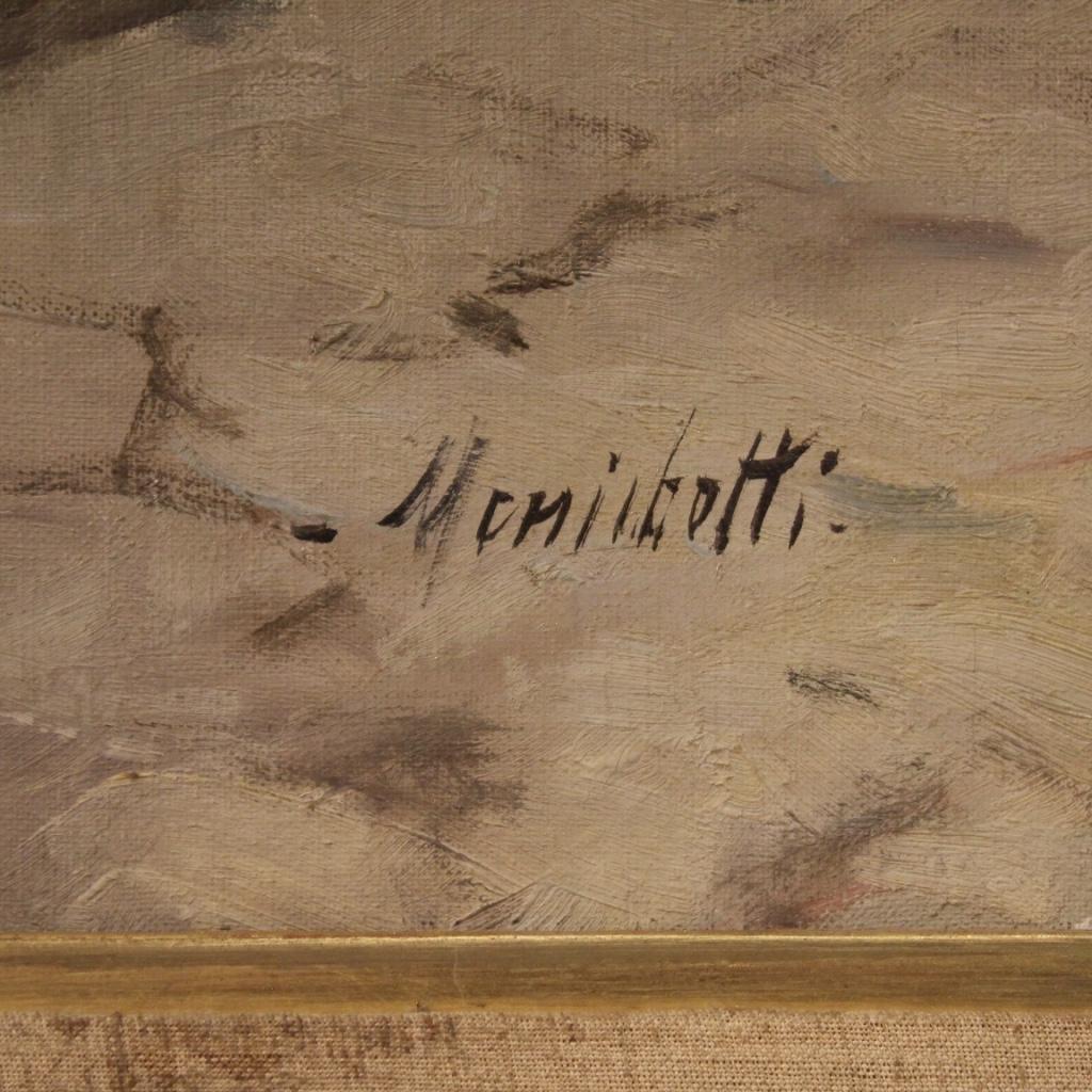 20th Century Oil on Canvas Italian Painting Seascape with Walls, 1930 ...