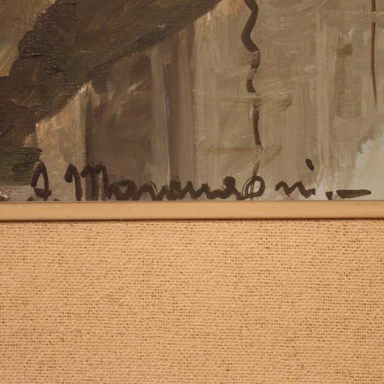 20th Century Oil on Canvas Italian Signed Painting View of Venice, 1960 ...