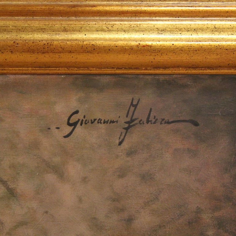 20th Century Oil on Canvas Italian Signed Portrait Painting, 1970 For ...