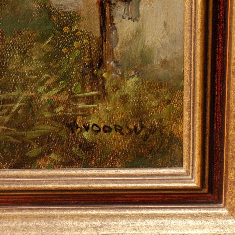 20th Century Oil On Canvas Dutch Impressionist Style Signed Landscape ...