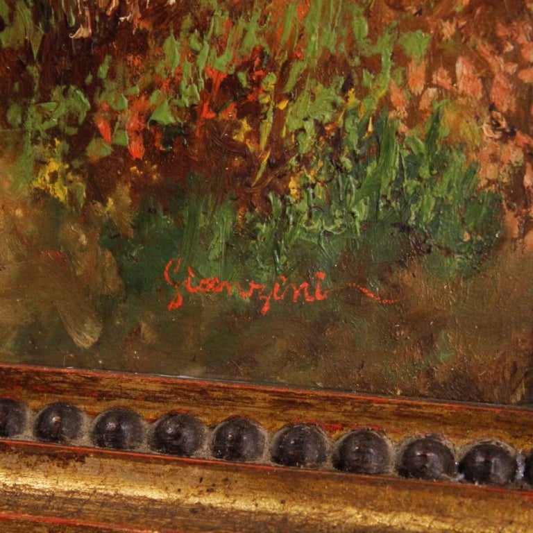 Pair of 20th Century Oil on Cardboard Italian Signed Landscape ...