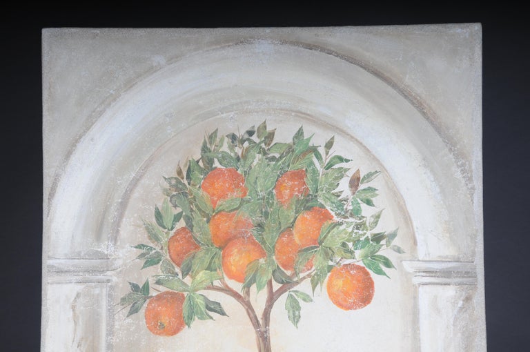 20th Century Oil Painting Orange Tree, Franco Painting Babilonia ...