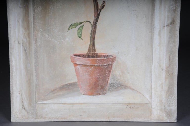 20th Century Oil Painting Orange Tree, Franco Painting Babilonia ...