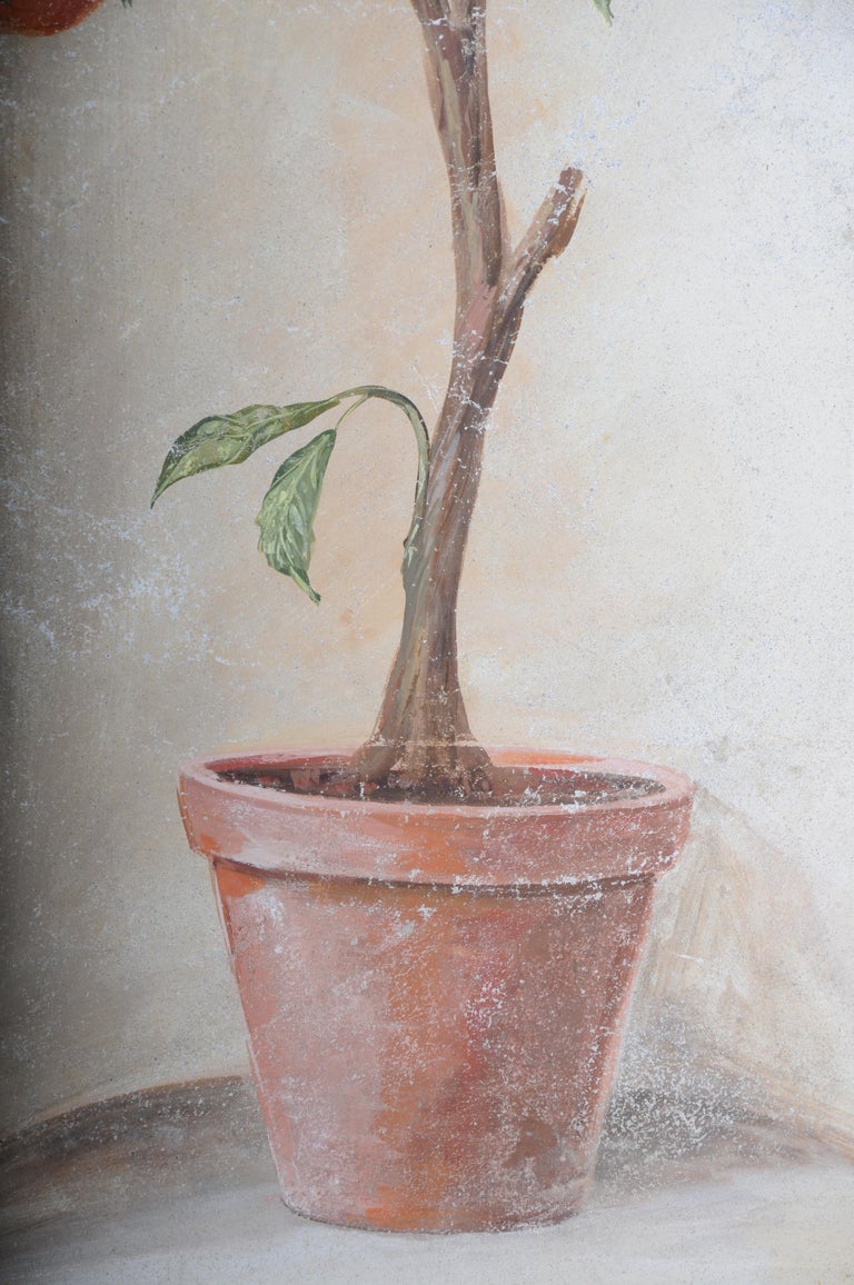 20th Century Oil Painting Orange Tree, Franco Painting Babilonia ...