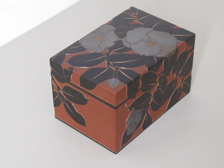 20th Century Okabe Keizo Japanese Carved Lacquer Tea Box, 1940 For Sale ...