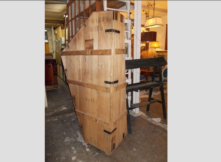 20th Century Old French Wood Harp Case For Sale at 1stDibs