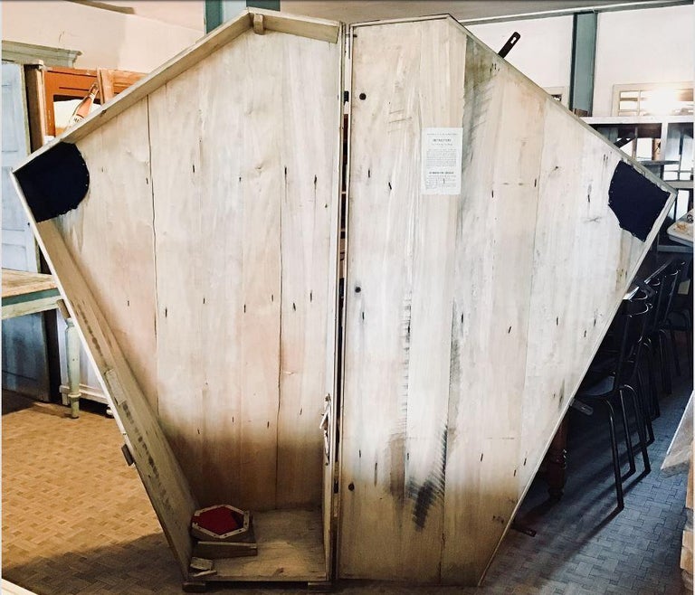 20th Century Old French Wood Harp Case For Sale at 1stDibs