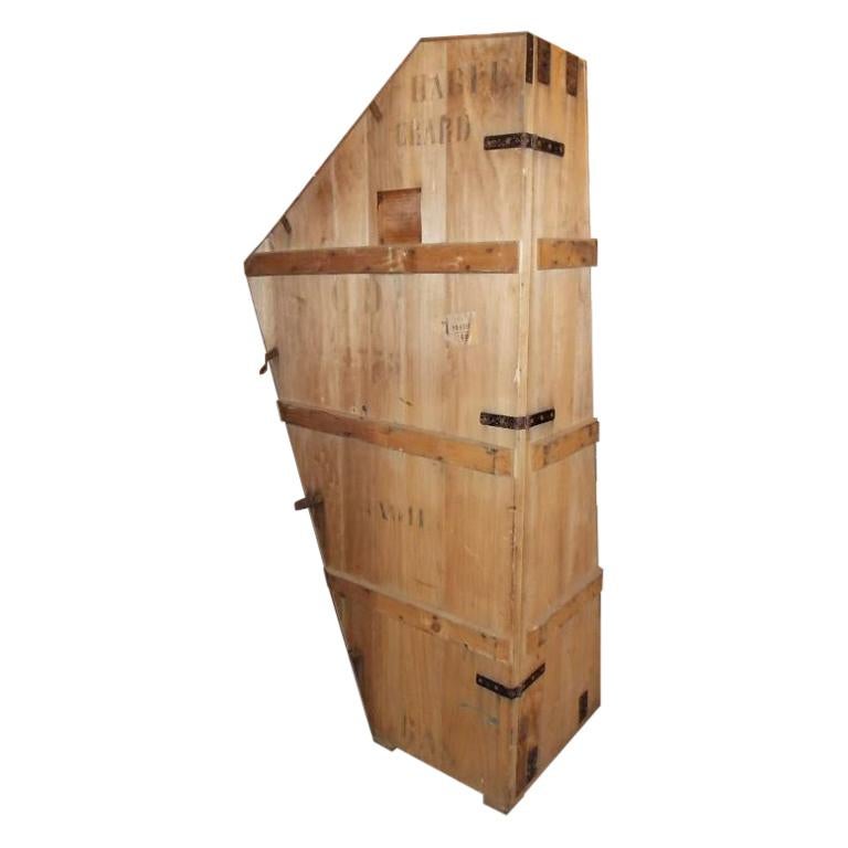 20th Century Old French Wood Harp Case For Sale at 1stDibs
