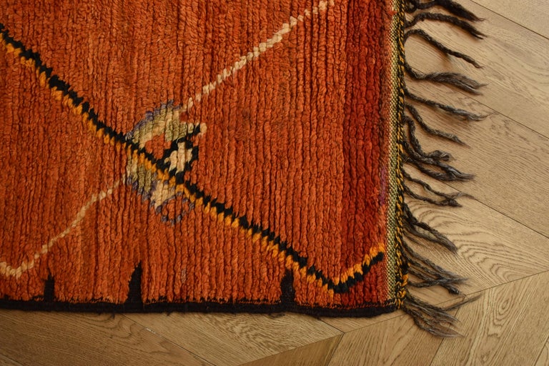 20th Century Orange Berber Runner Rug in Wool from Morocco, 1950s at ...