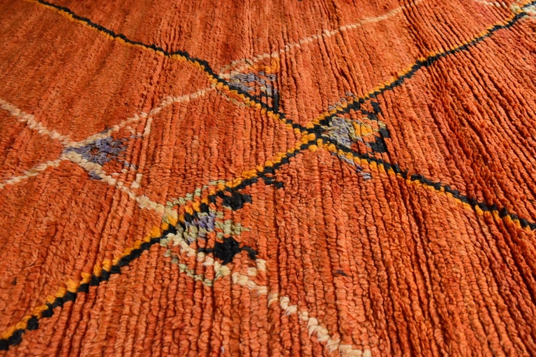 20th Century Orange Berber Runner Rug in Wool from Morocco, 1950s at ...