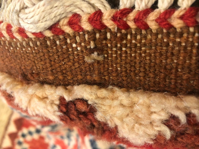 20th Century Orange Geometric Moroccan Berber For Sale at 1stDibs