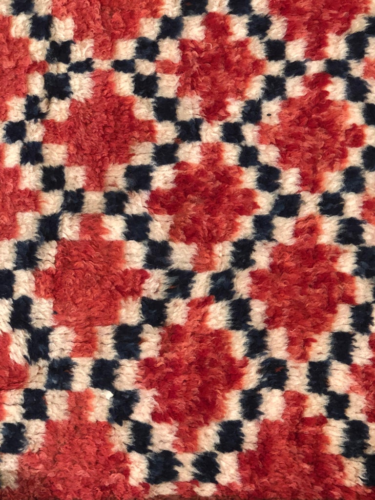 20th Century Orange Geometric Moroccan Berber For Sale at 1stDibs