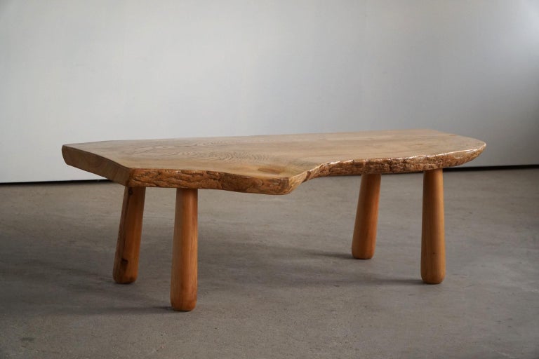 20th Century, Organic Table in Pine with Club Legs, Wabi Sabi, Swedish ...