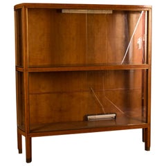 Elegant Bookcase with Sliding Glass Doors, France, Early 20th Century ...
