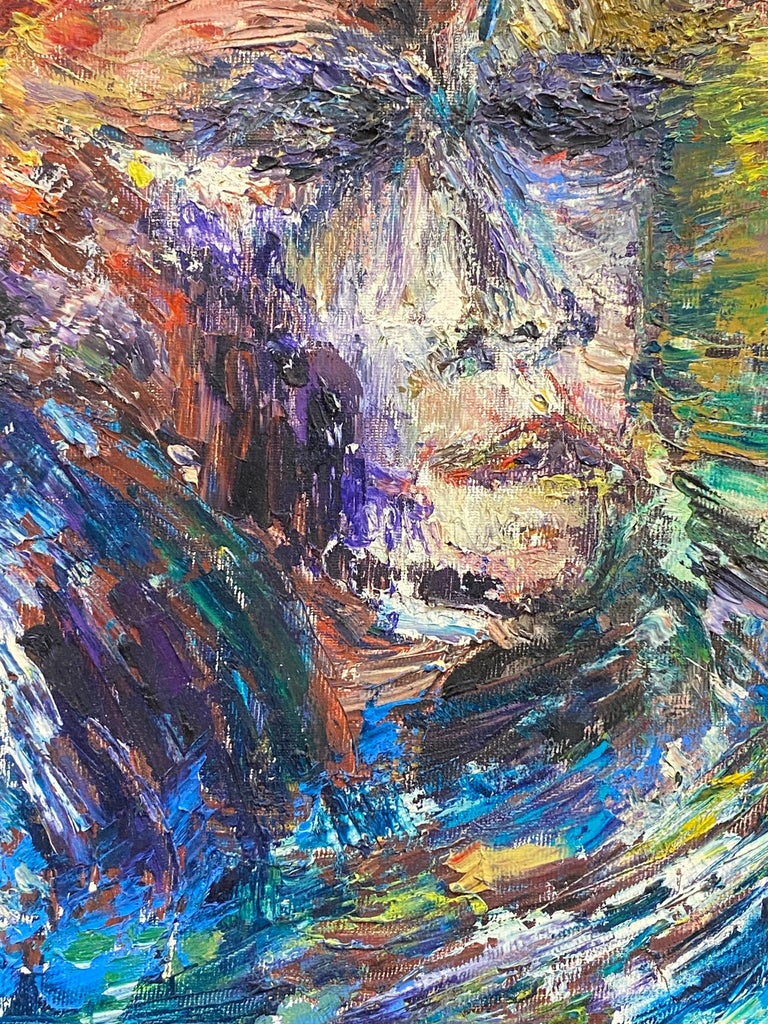 20th Century Original French Expressionist Portrait Oil Painting For ...