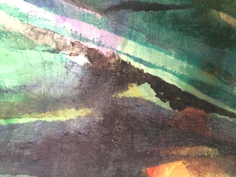 20th Century Original Oil on Canvas Abstract Painting by, Inja Kim For ...