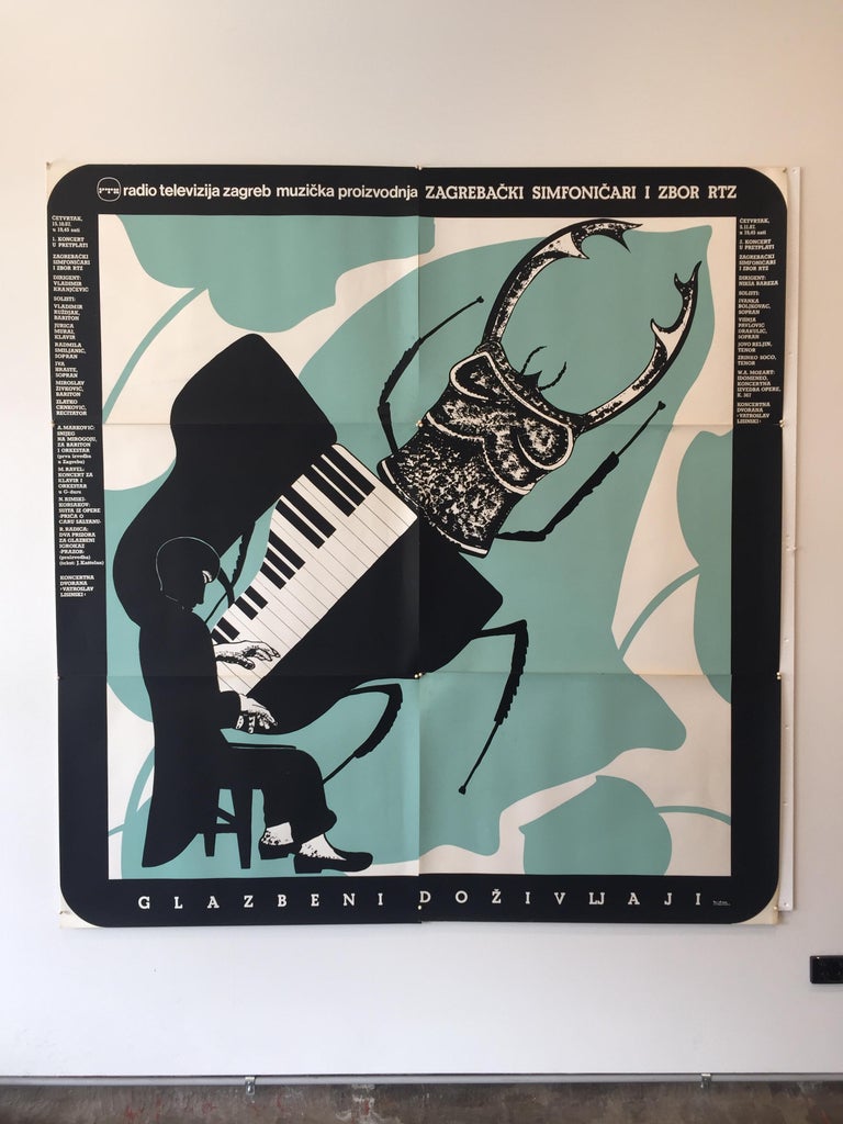 20th Century Original Poster by Boris Bucan, 'Symphony Orchestra ...