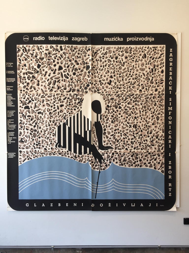 20th Century Original Poster by Boris Bucan, 'Water', 1988 Croatia Art ...