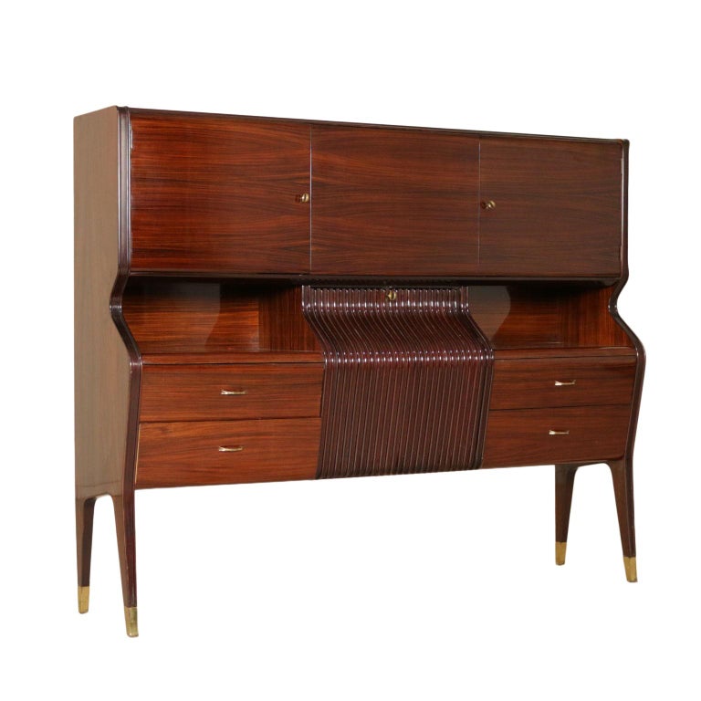 Osvaldo Borsani Indian Rosewood and Maple Counter Buffet Borsani ...
