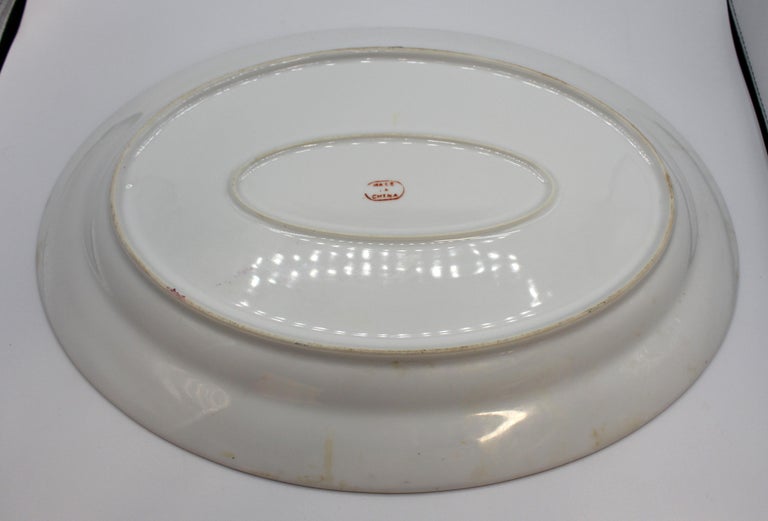 20th Century Oval Rose Canton Platter For Sale at 1stDibs