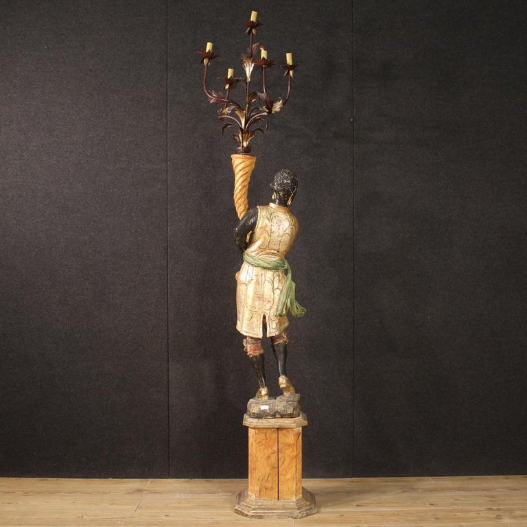 20th Century Painted and Lacquered Wood Plaster Venetian Moor Floor ...