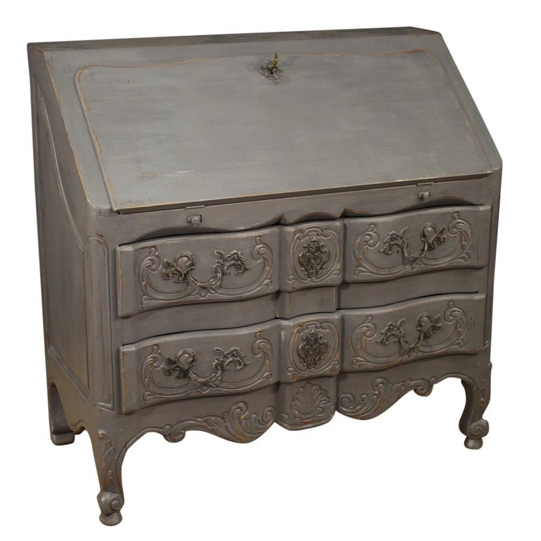 20th Century Painted Wood French Shabby Style Bureau, 1960 For Sale at ...