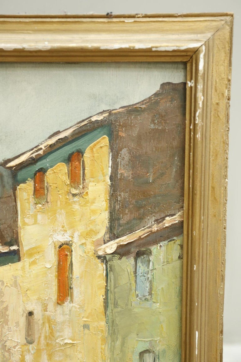 20th Century Painting of a French Harbour Scene For Sale at 1stDibs