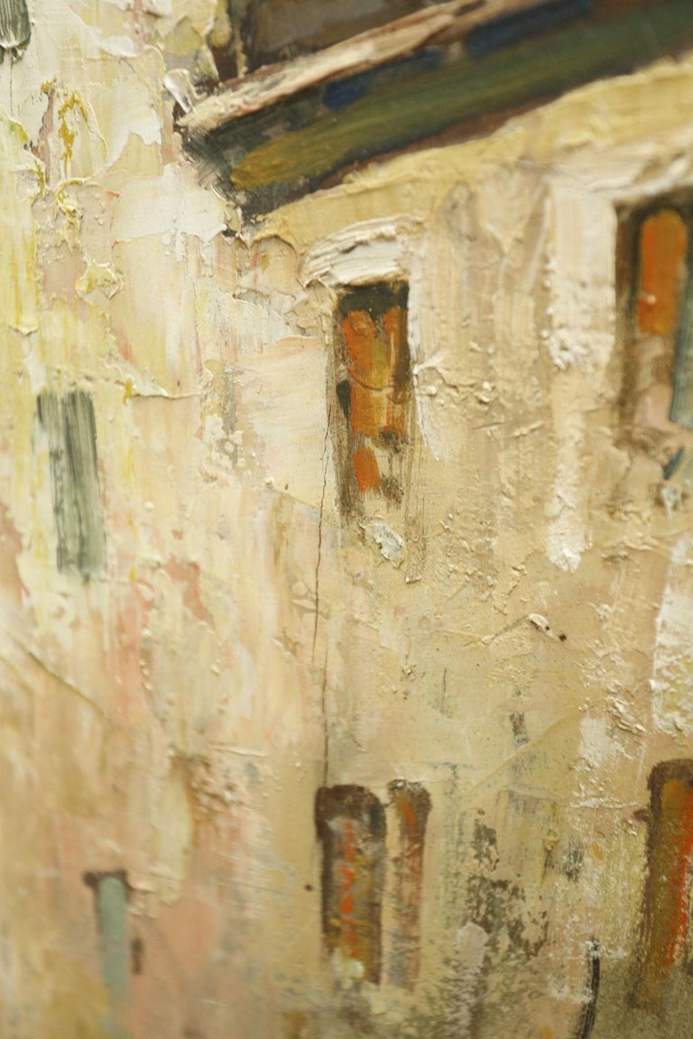 20th Century Painting of a French Harbour Scene For Sale at 1stDibs