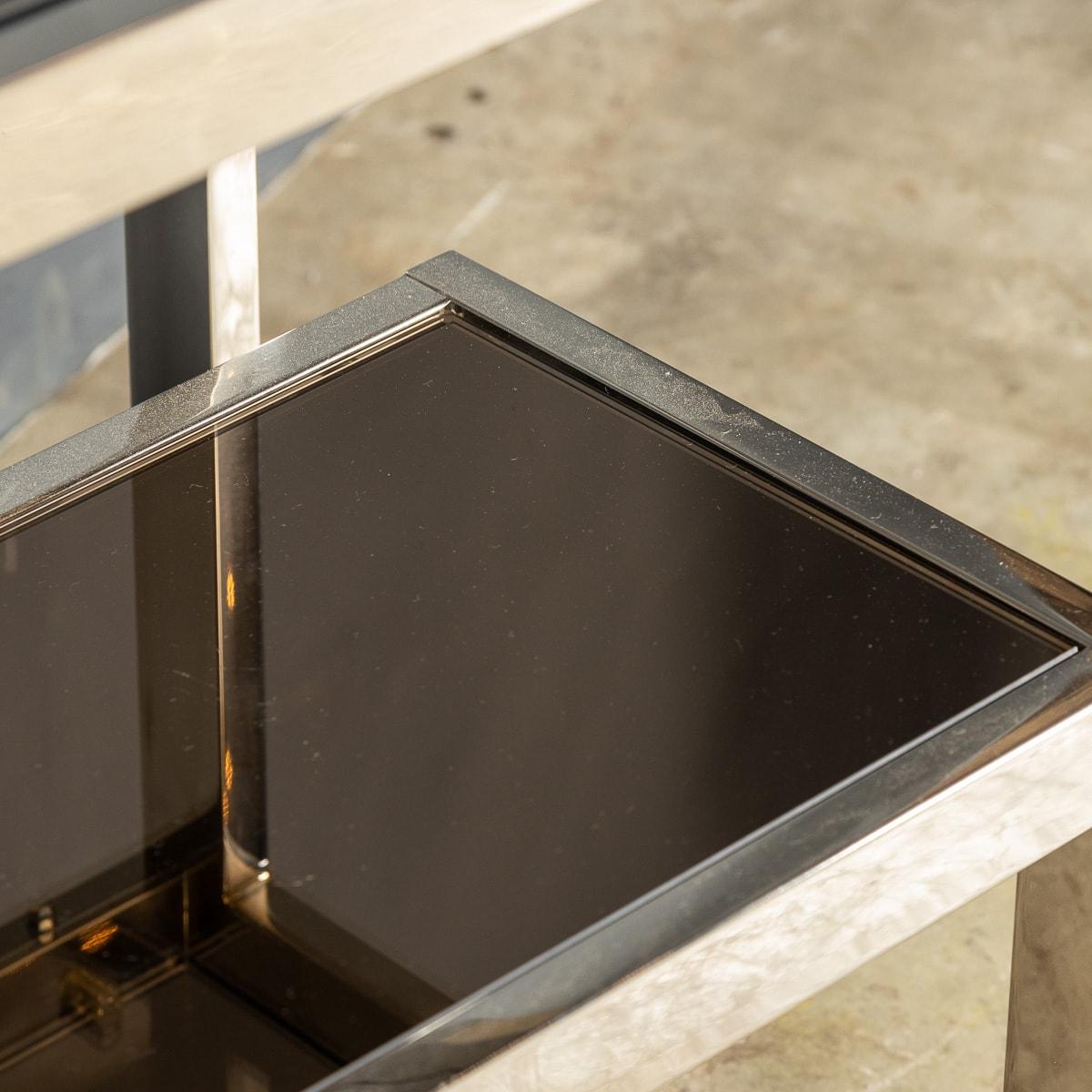 20th Century Pair of Chrome and Glass G Tables by Belgo, c.1970 at 1stDibs