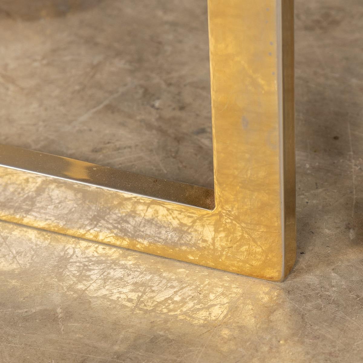 20th Century Pair of Chrome and Glass G Tables by Belgo, C.1970 at 1stDibs