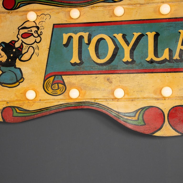 20th Century Pair of Illuminating Fairground Signs, c.1930 For Sale at ...
