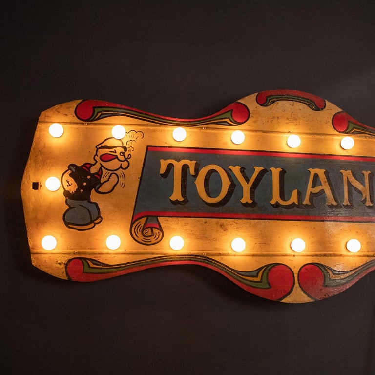 20th Century Pair of Illuminating Fairground Signs, c.1930 For Sale at ...