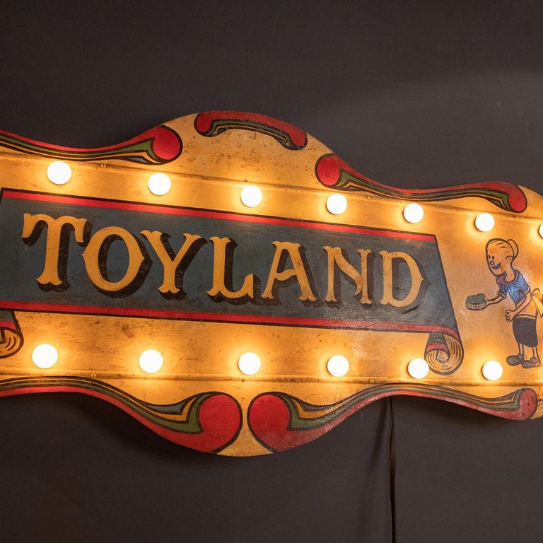 20th Century Pair of Illuminating Fairground Signs, c.1930 For Sale at ...