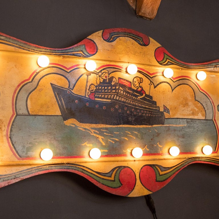 20th Century Pair of Illuminating Fairground Signs, c.1930 For Sale at ...