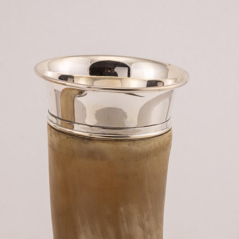 20th Century Pair of Silver Plated Scandinavian Cornucopia Horns, circa ...