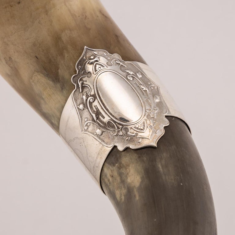 20th Century Pair of Silver Plated Scandinavian Cornucopia Horns, circa ...