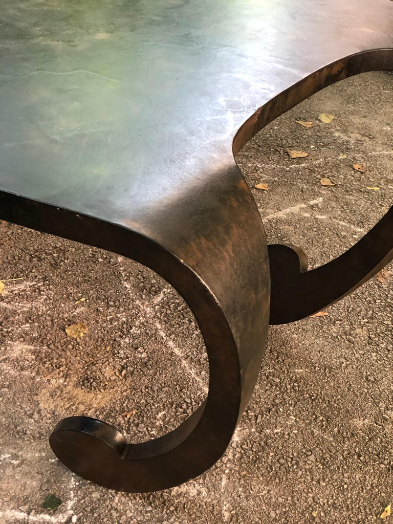 20th Century "Pangolin" Dining Table in Folded and Welded Metal by Yves ...