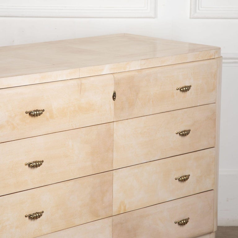 20th Century Parchment Chest of Drawers For Sale at 1stDibs