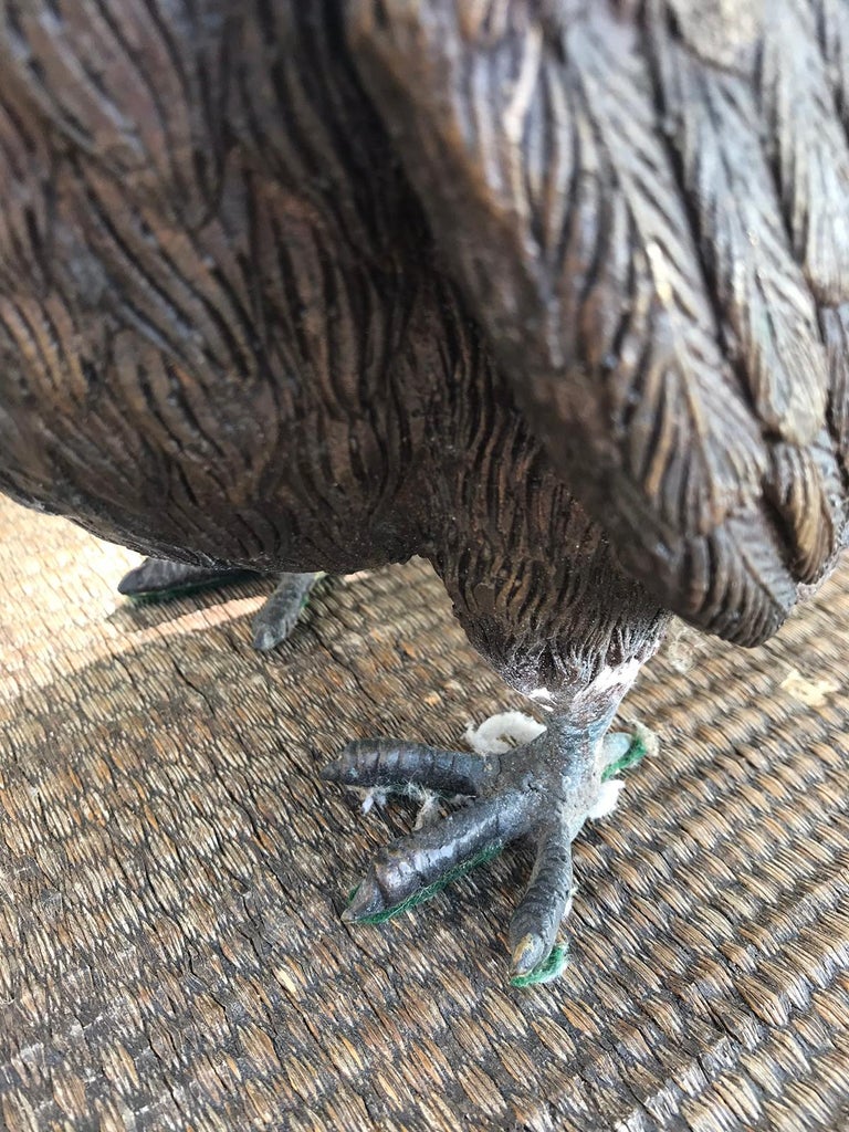 20th Century Patinated Bronze Gamecock / Chicken at 1stDibs