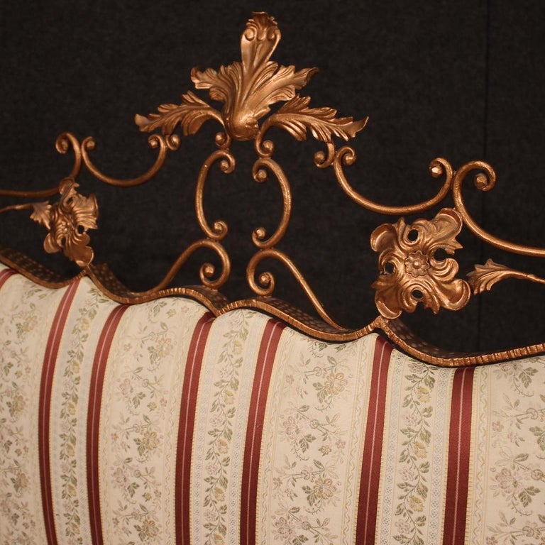 20th Century Pier Luigi Colli Gold Metal and Striped Fabric Italian ...