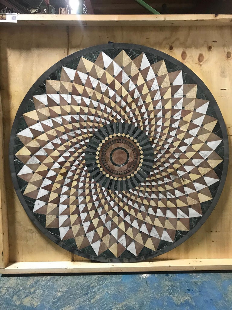 20th Century Pietra Dura Marble and Stone Inlay Tabletop at 1stDibs