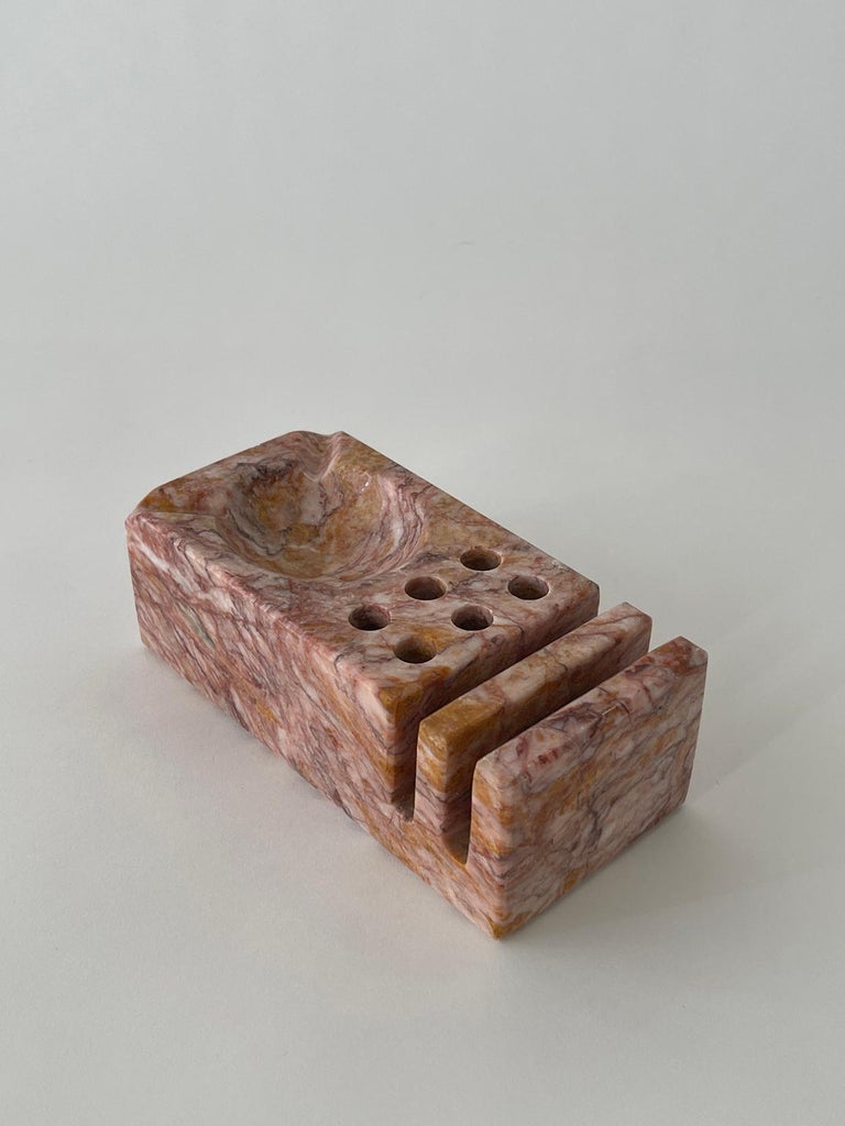20th Century Pink Marble Desk Organizer at 1stDibs