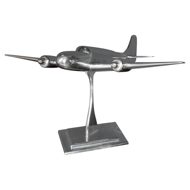 20th Century Polished Aluminium Model Of A Bomber Airplane, c.1950 For ...