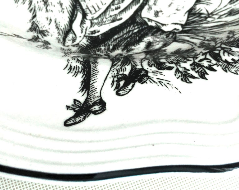 20th Century Printed Ceramic "Toile" Dinnerware Set of 10 Pieces For ...