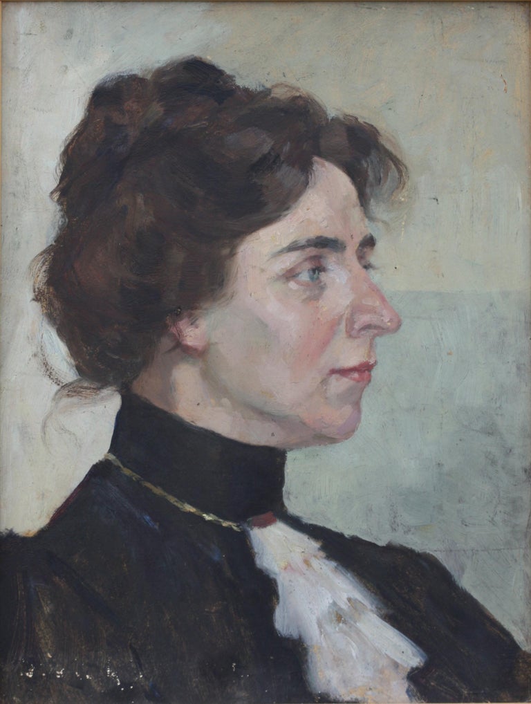 20th Century "Profil de Jacqueline" Oil Painting For Sale at 1stDibs