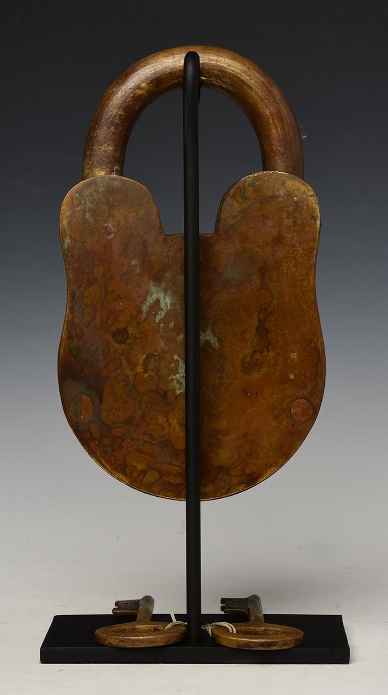20th Century, Rare and Large Antique British Bronze Lock For Sale at ...