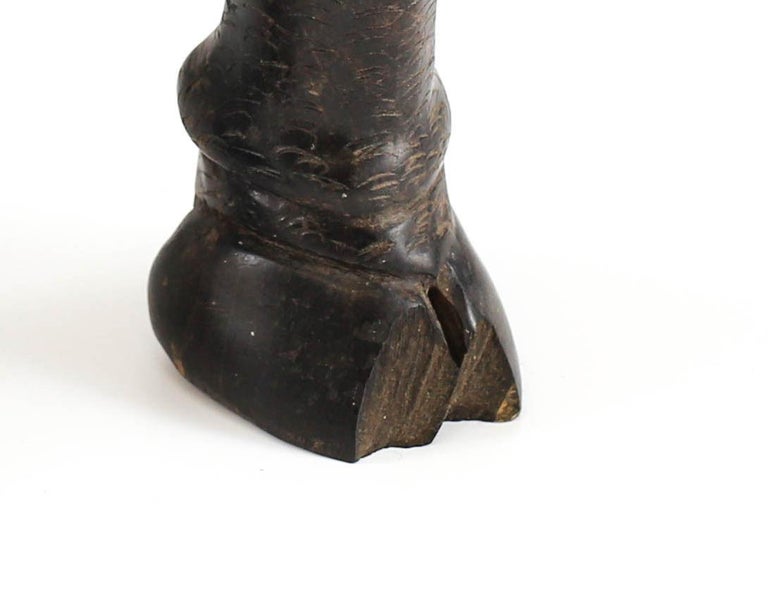 20th Century Realistic Heavily Detailed Iron Wood Carved Warthog at 1stDibs