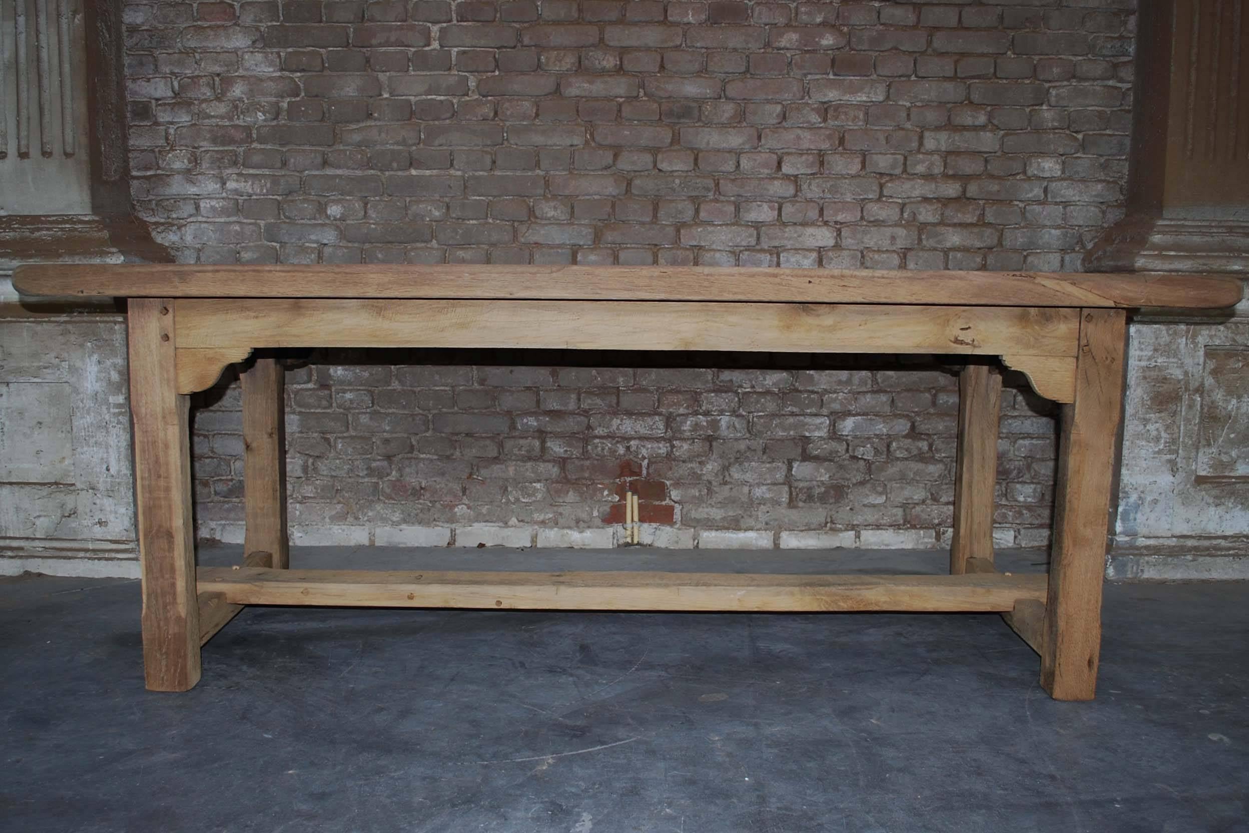 20th Century Reclaimed Oak Tresle Base Dining Table at 1stDibs ...